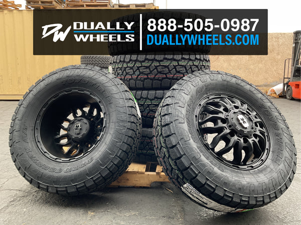 17x6.5 Vision 410 KorUPt Satin Black 05-UP FORD 19-UP DODGE DUALLY Whe ...