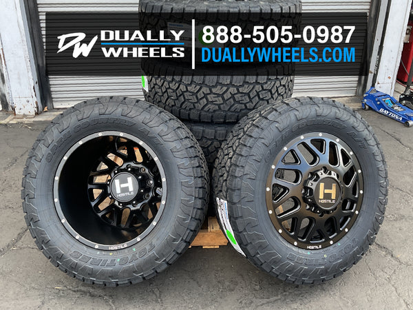 20x8.25 Hostile H401 Sprocket Satin Black PRE-11 GM PRE-19 DODGE DUALL ...