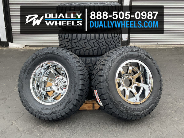 17x9 Fuel D536 Maverick Chrome Plated 19-UP DODGE DUALLY SUPER SINGLE ...