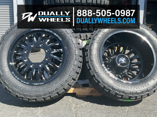 20x8.25 Fuel Off-Road D868 Arc Gloss Black Milled 05-UP FORD 19-UP DOD ...