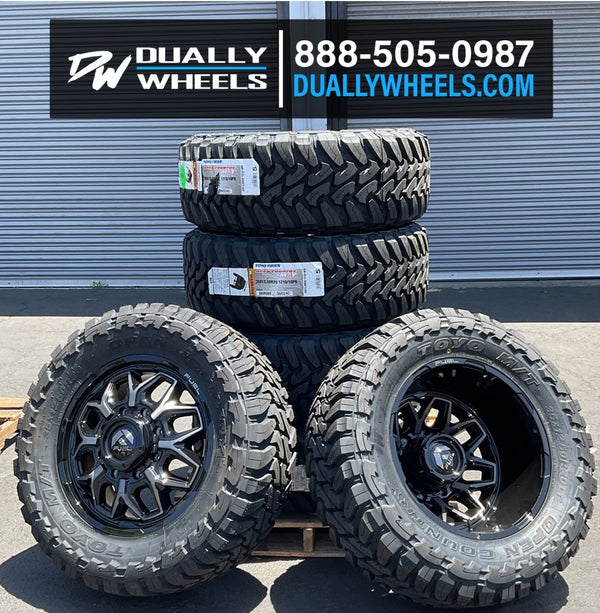 20x8.25 Fuel Off-Road D875 Flux Gloss Black Brushed Face & Gray Tint 1 ...