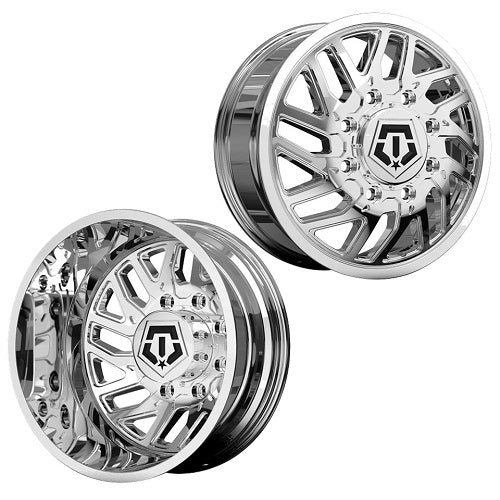 20x8.25 TIS 544C Chrome 11-UP GM DUALLY Wheels 8x210 Set of 6 (Fits up ...