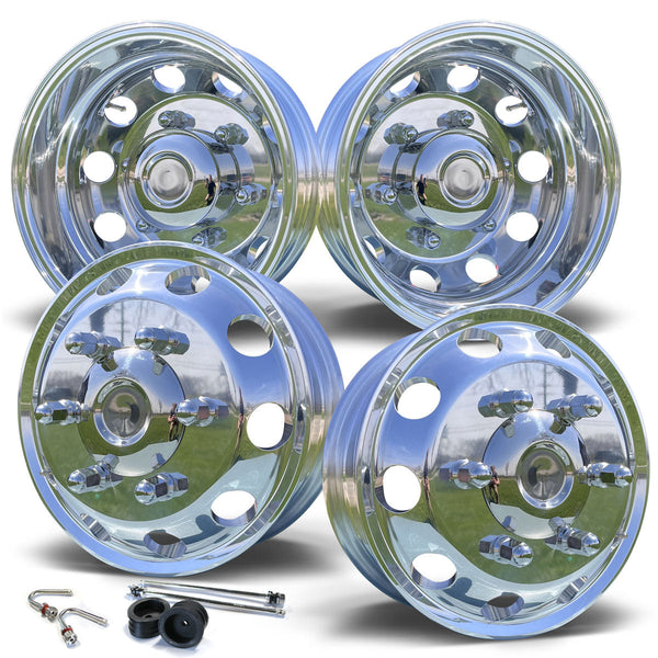 16x5.5 Northstar Sprinter 3500 Mirror Polish 4 Wheel Package – Dually ...