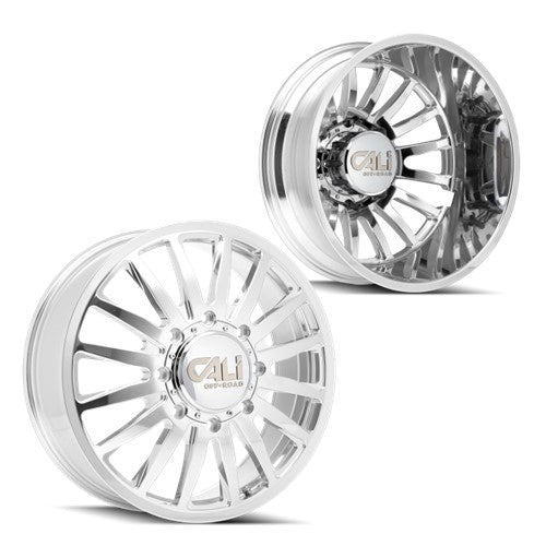 20x8.25 CALI Summit 9110D Polish/Milled 11-UP GM Dually Wheels 8x210 S