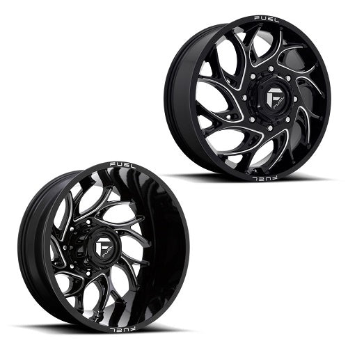 20x8.25 D741 Fuel Runner Blk 05-UP FORD 19-UP DODGE DUALLY Wheels 8x20 ...