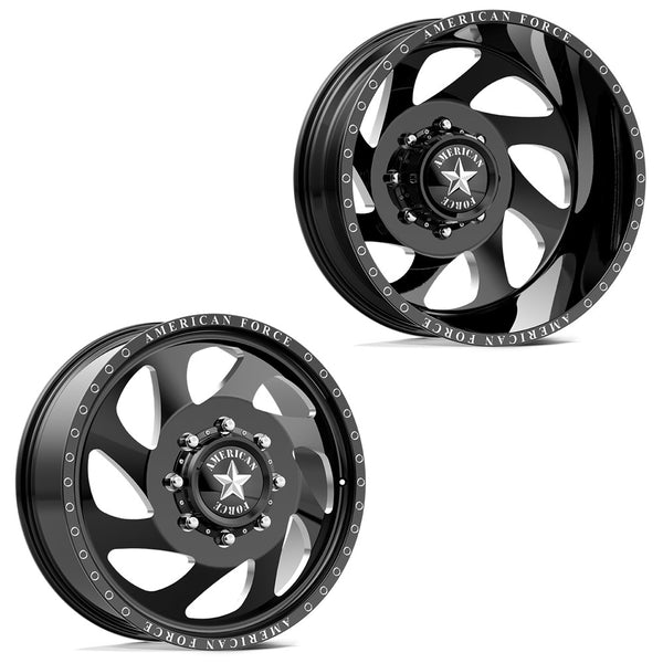 24x8.25 American Force DB05 Slab Gloss Black Milled 05-UP FORD 19-UP D ...