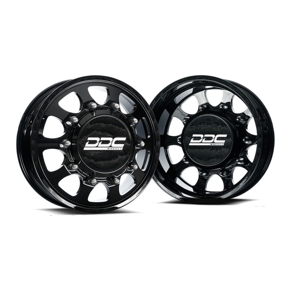 20x8.25 DDC The Shield Gloss Black 05-UP FORD 19-UP DODGE DUALLY Wheel ...