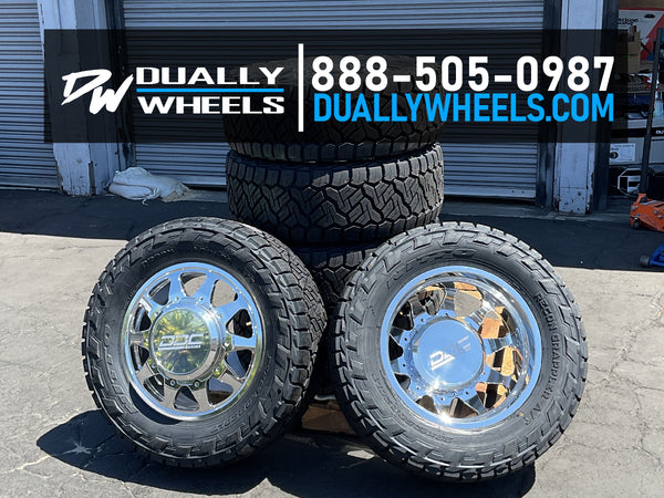 22x8.25 DDC Ten Polished FORD F-450/F-550 DODGE 4500/5500 FORGED DUALL ...