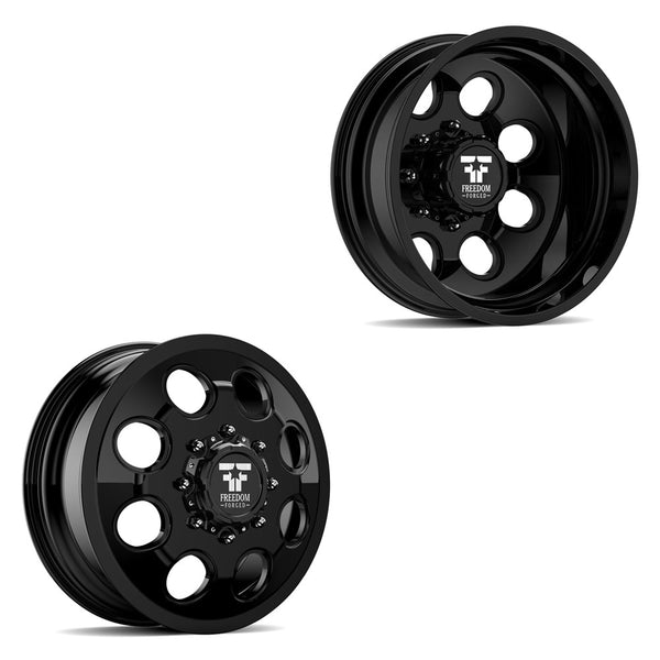 20x8.25 Freedom Forged FF01 Founder Gloss Black PRE-11 GM PRE-19 DODGE ...