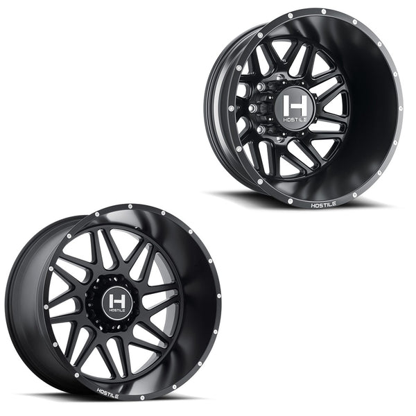 22x10 Hostile H401 Sprocket Asphalt (Matte Black) 11-UP GM DUALLY SUPE ...