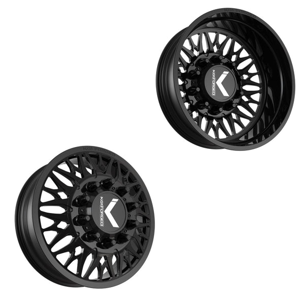 24x8.25 KG1 Forged KD014 Trident-D Gloss Black FORD F-450/F-550 DODGE ...