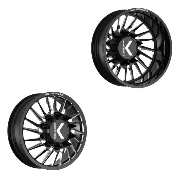 24x8.25 KG1 Forged KD038 Javelin-D Gloss Black Premium Milled FORD F-4 ...