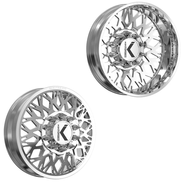 26x8.25 KG1 Forged KD056 Elevate Polished FORD/DODGE DUALLY Wheels 10x ...