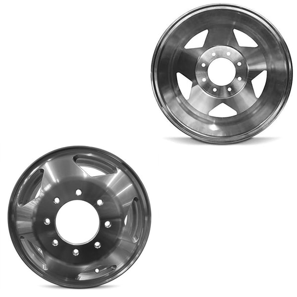 16x6 Road Ready RRW-3335A Polished 99-04 FORD DUALLY Wheels 8x170 Pair ...