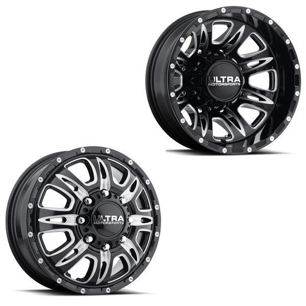 17x6.5 Ultra 049BM Predator Gloss Black Milled 05-UP FORD 19-UP DODGE ...