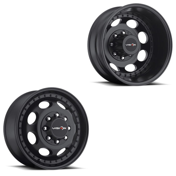 17x6.5 Vision 181 Hauler Matte Black 05-UP FORD 19-UP DODGE DUALLY Whe ...