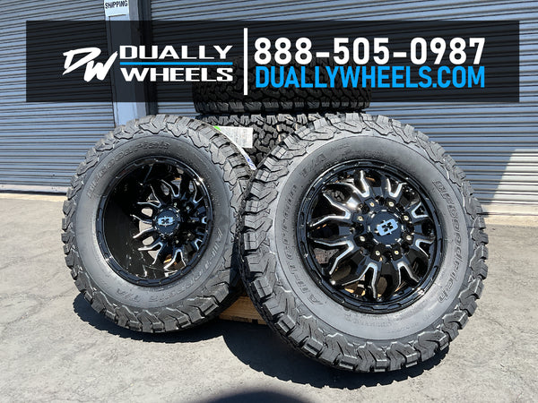 17x6.5 Vision 410 KorUPt Gloss Black Milled PRE-11 GM PRE-19 DODGE PRE ...